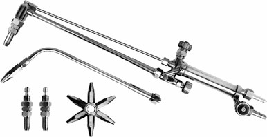 IMPA 850272 GAS WELDING AND CUTTING SET IN CASE with 6 nozzles