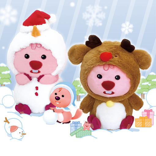 [ Zanmang Loopy ] Christmas Rudolph&Snowman Plush