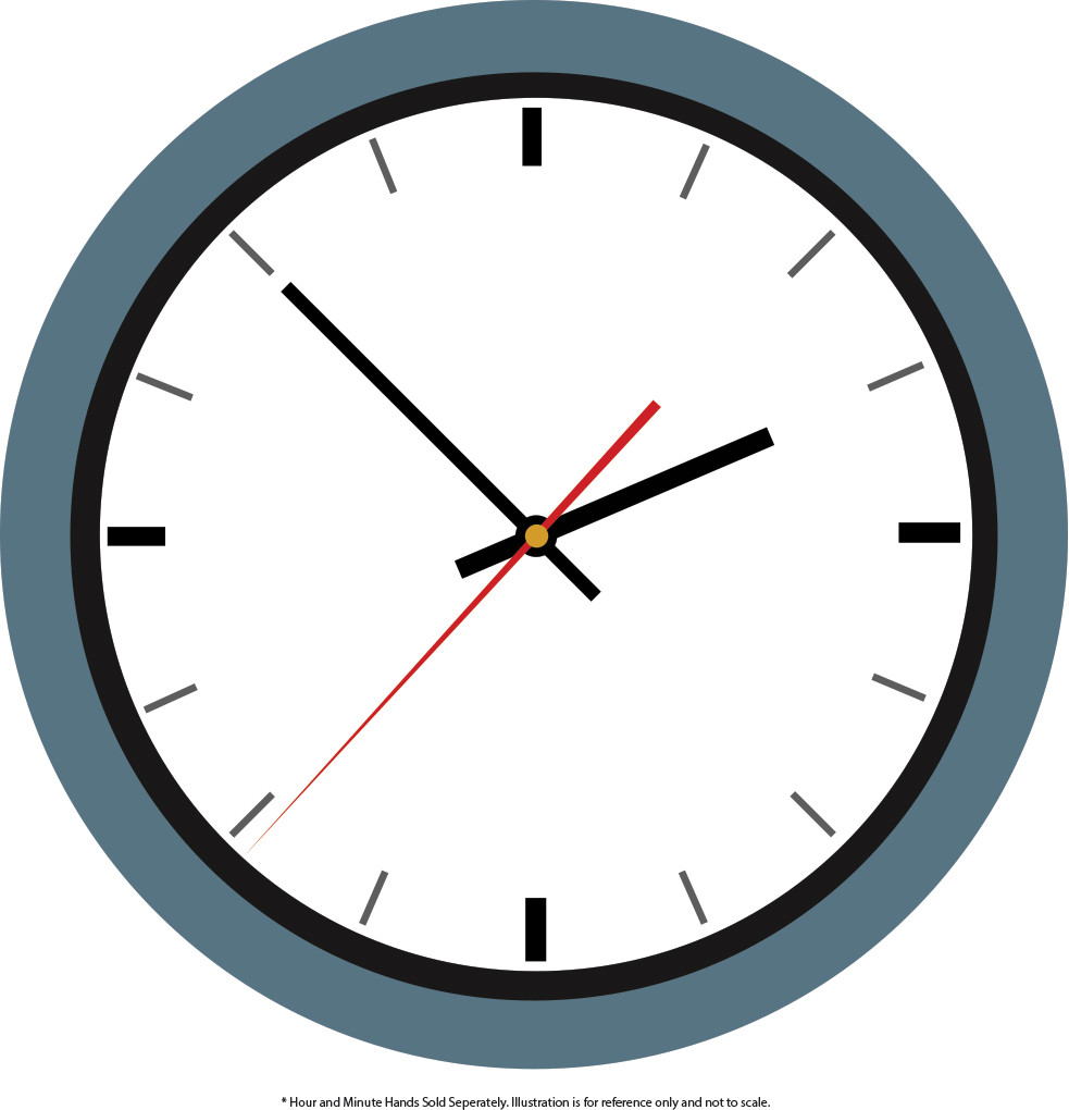 Clock Seconds Hand - Nut & Press Fit Clock Hands | All Time Co.