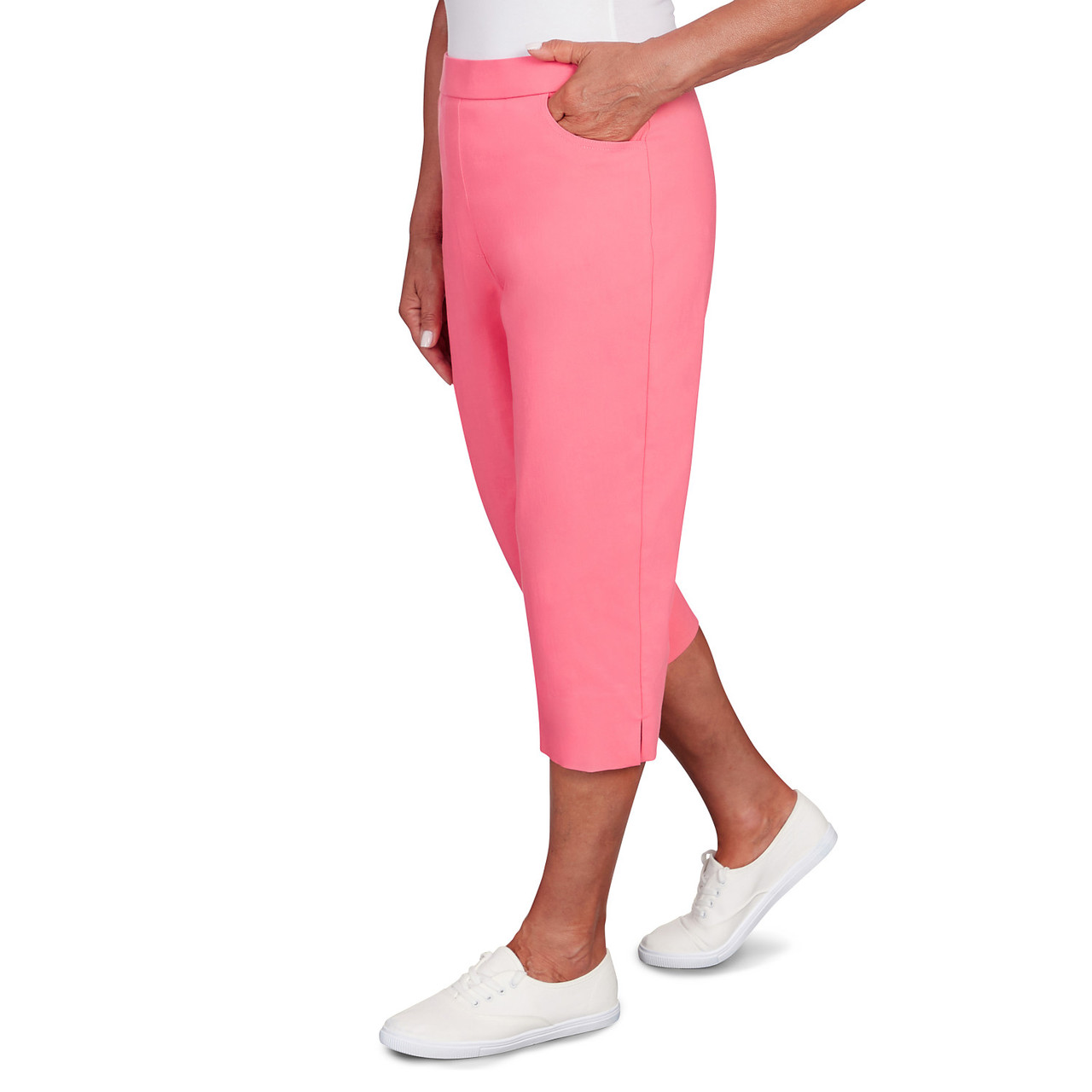 Women's Flat Front Split Hem Allure Clamdigger Pant | Alfred Dunner