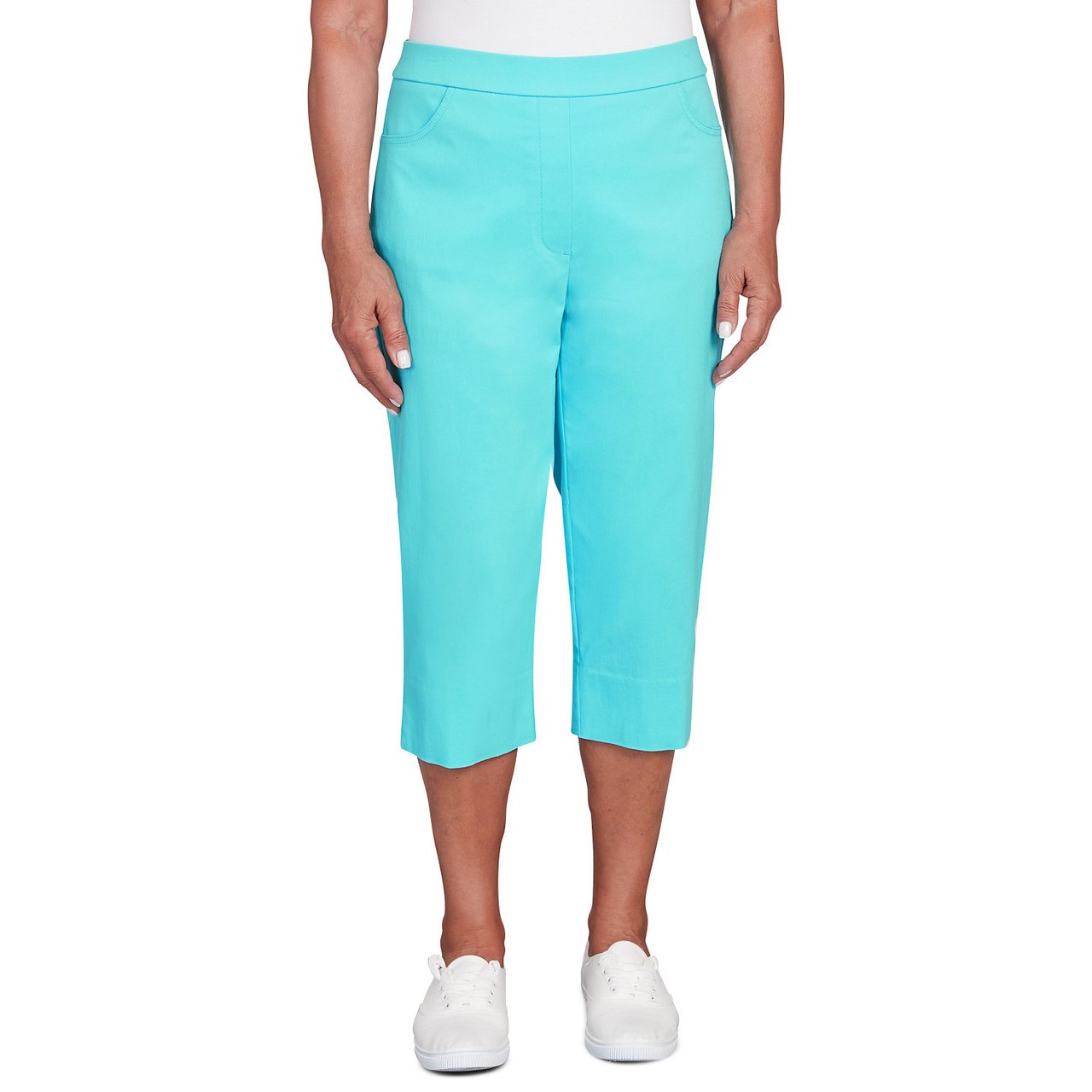 Women's Flat Front Split Hem Allure Clamdigger Pant | Alfred Dunner