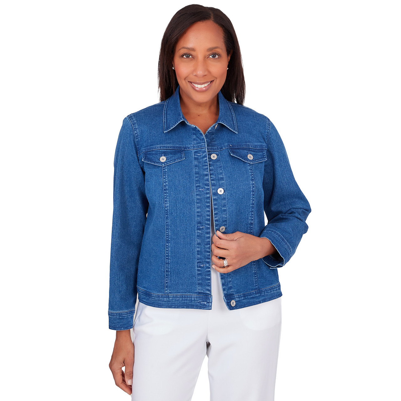 Petite Women's Classic Fit Denim Jacket | Alfred Dunner
