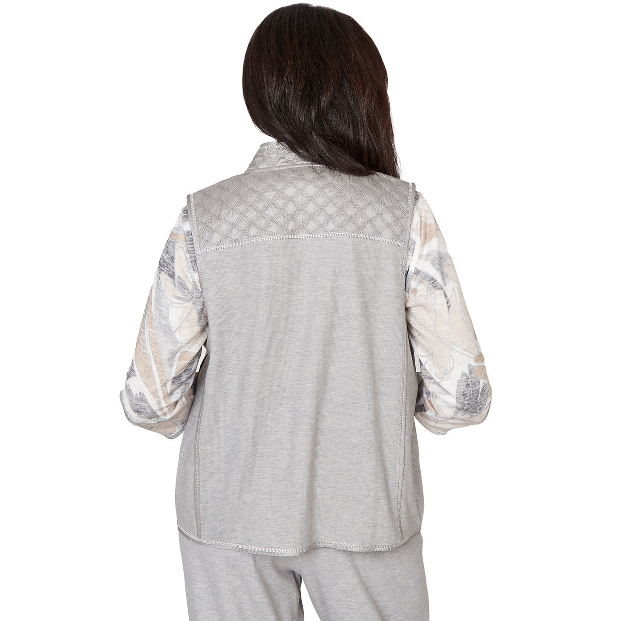 Petite Women's Quilted Snap Front Vest | Alfred Dunner