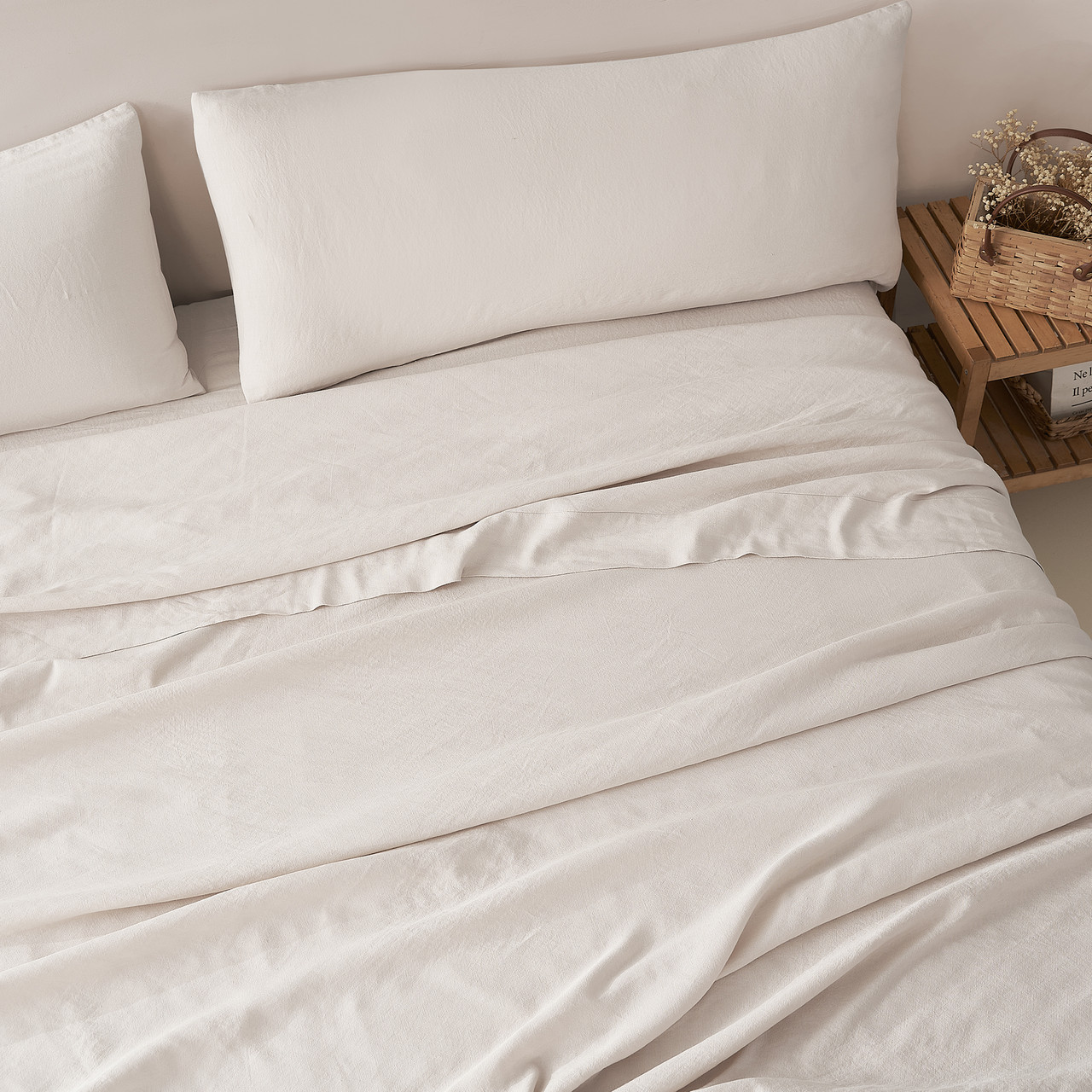 Dark Sky Reserve® - Bamboo Linen Sheet Set - Portugal Made - Creamy Beige