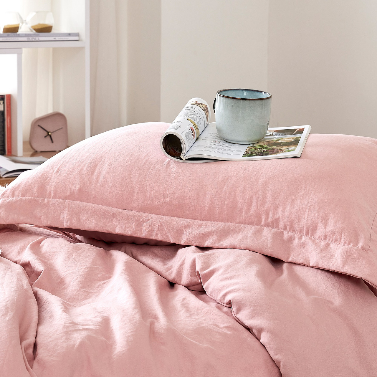 Natural Loft® Coma Inducer® Comforter with Cover - Silver Pink