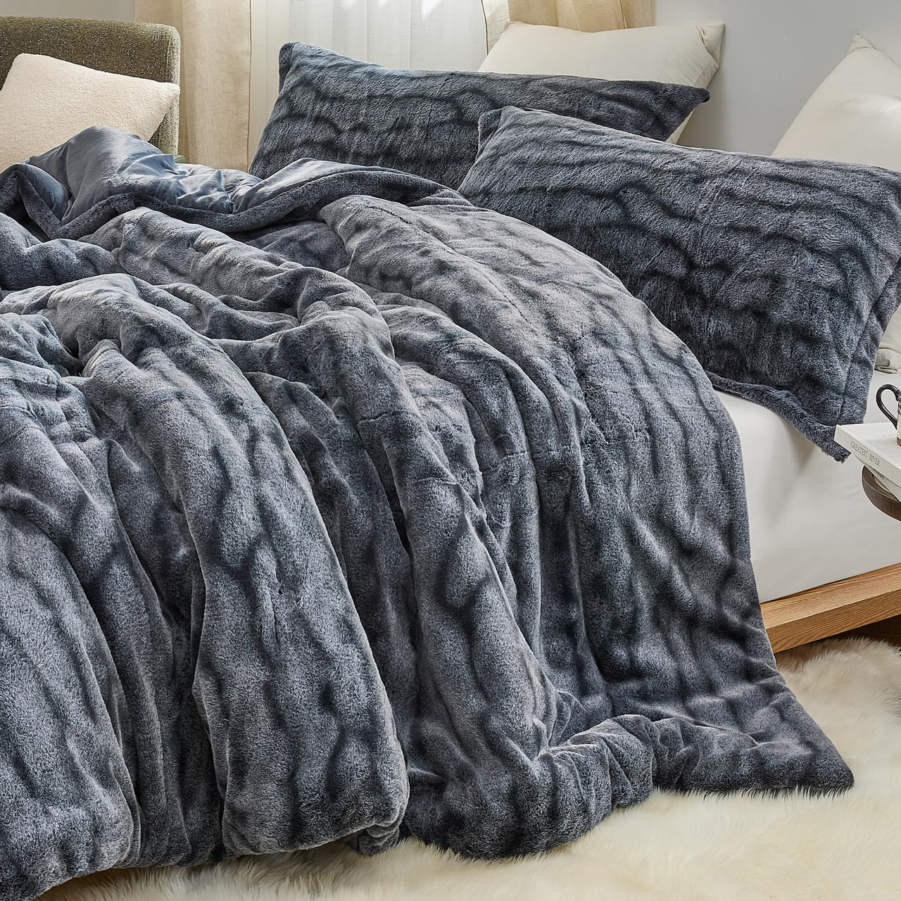 Oceans - Coma Inducer® Oversized Comforter Set - Navy Current