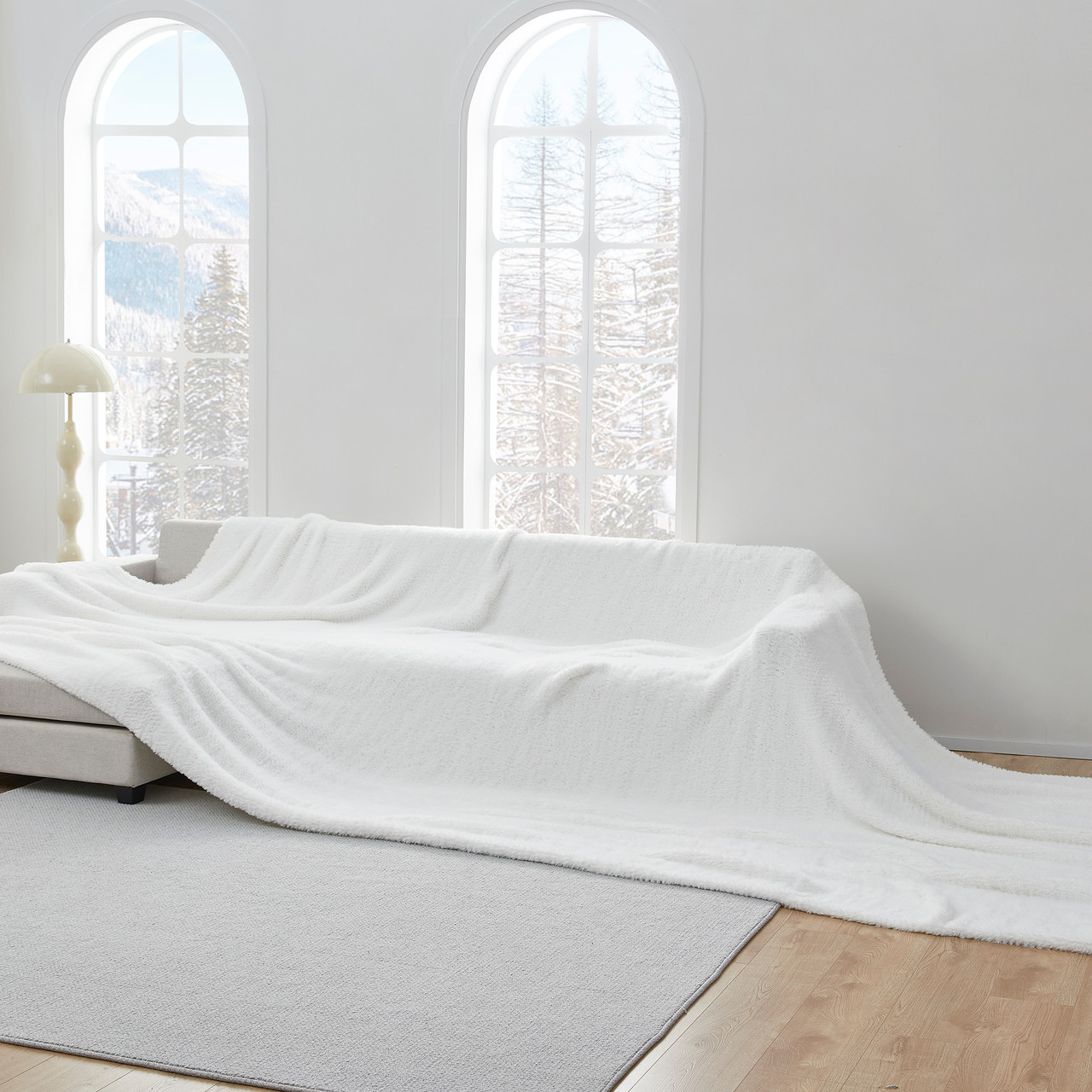 Longer than Long - Coma Inducer Plush Blanket - Holy White