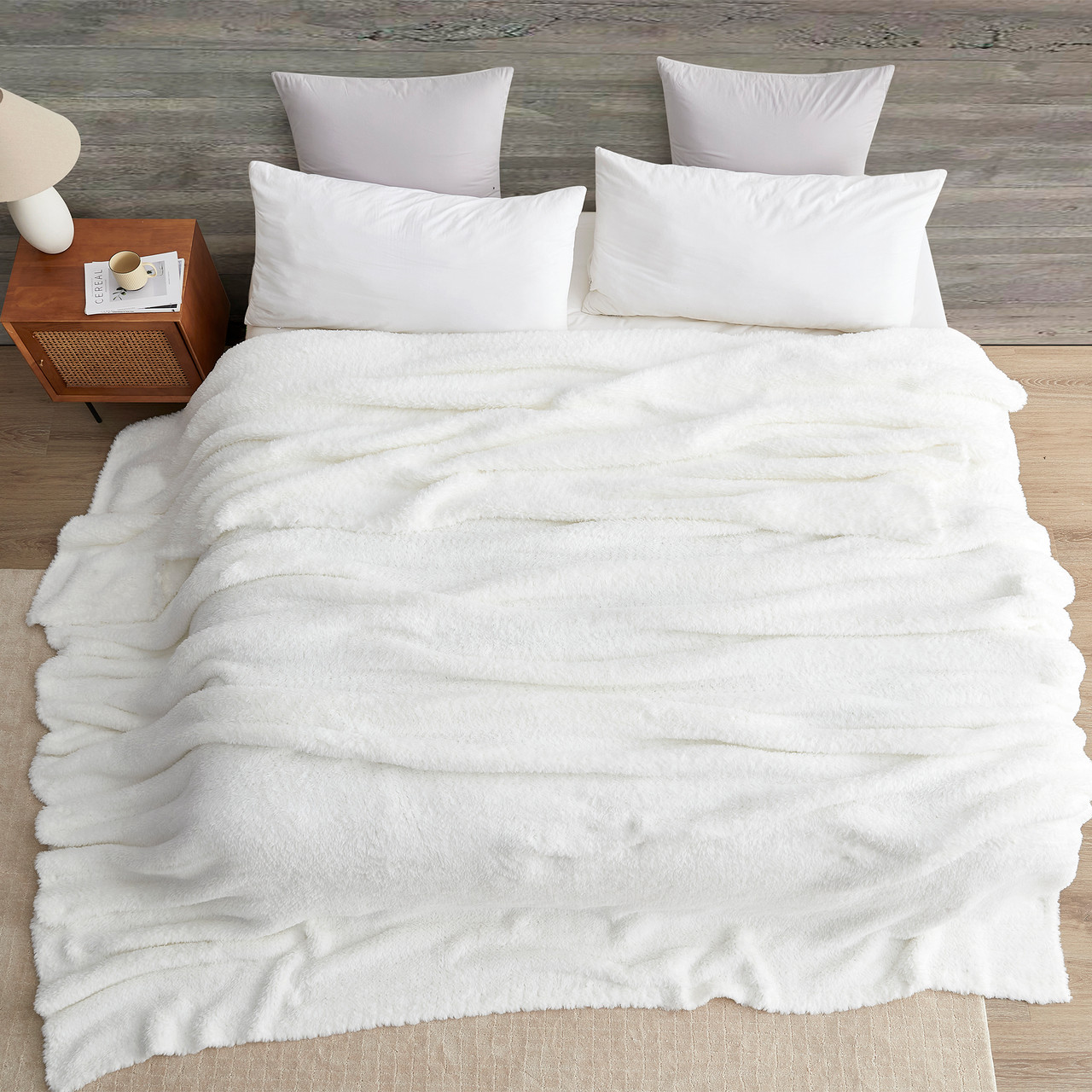 Longer than Long - Coma Inducer Plush Blanket - Holy White
