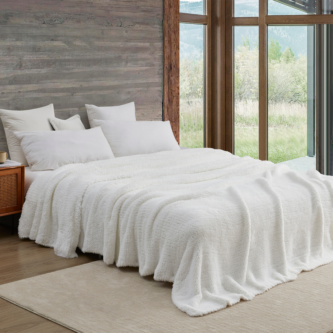 Longer than Long - Coma Inducer Plush Blanket - Holy White