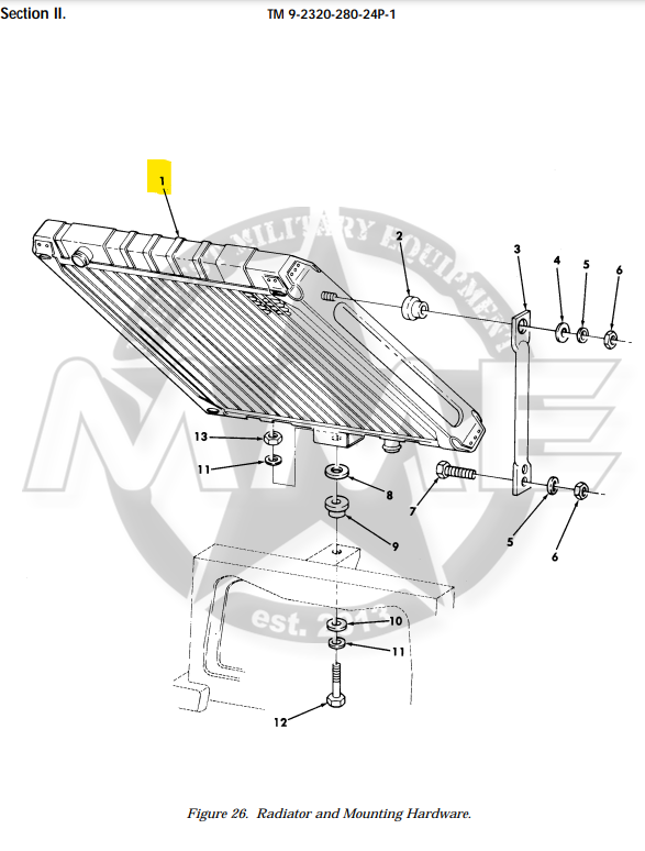 Engine Coolant Radiator (HMMWV Non-Turbo)