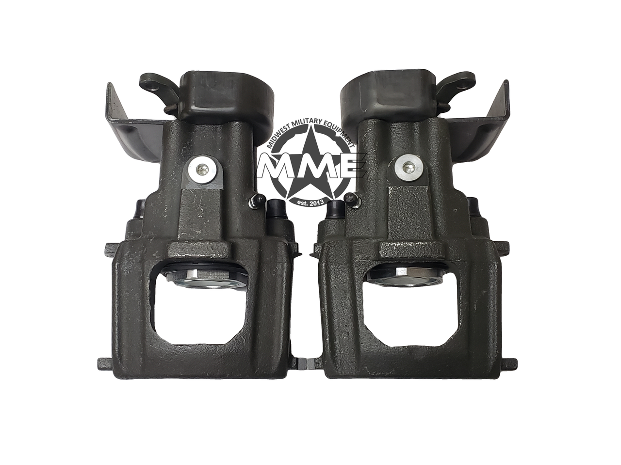 Pair of Replacement Rear Brake Calipers With Parking Brake Bracket