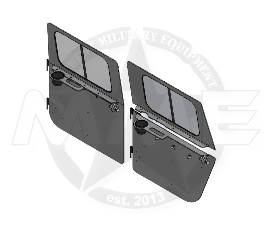 2 Piece Aluminum Hard & Half Door Kit FOR HMMWV/ HUMVEE