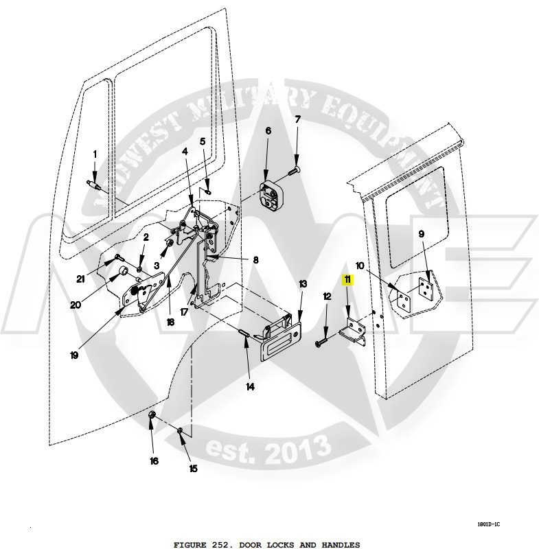 LH 2ND Generation Exterior Door Handle Assembly For LMTV & MTV