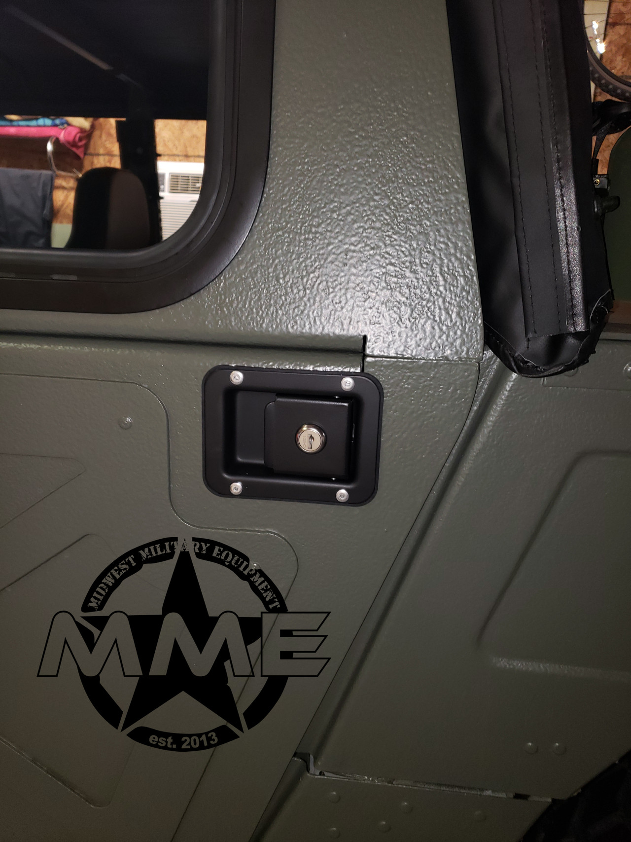 MME Hard Door Handle With Pull Knob [BLACK] For HMMWV/ Humvee