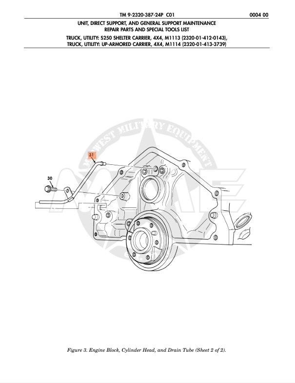 FUEL DRAIN TUBE ENGINE