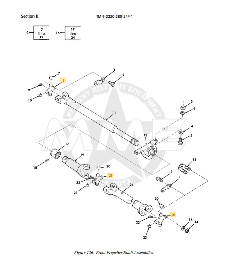 Front Prop Shaft U-Joint Kit A0