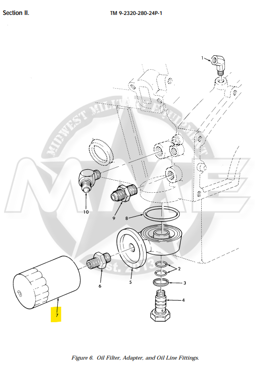 Engine Oil Filter For 6.2L & 6.5L Humvee/HMMWV