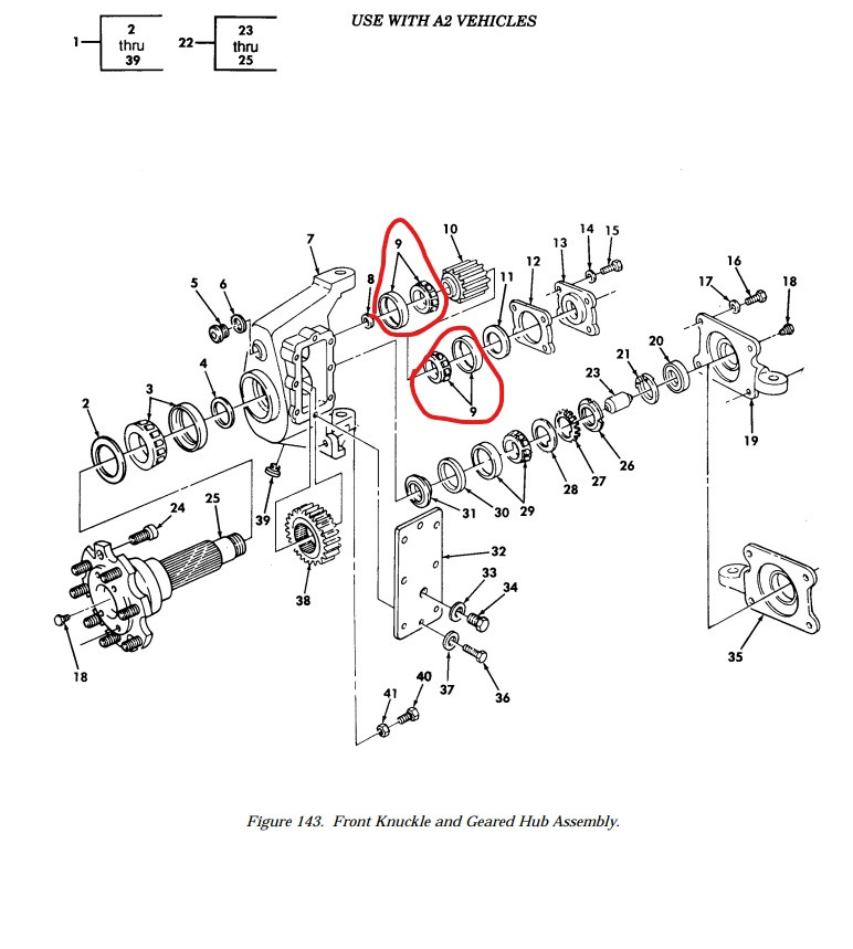 Upper Gear Hub Bearing