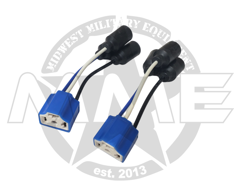 H4 Headlight Plug adapter to Female Military Plug (PAIR) M998 M923 M1078