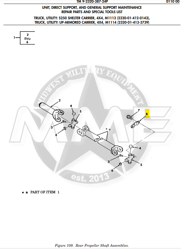 Prop Shaft U Joint Bearing Strap (12.1 GVW)
