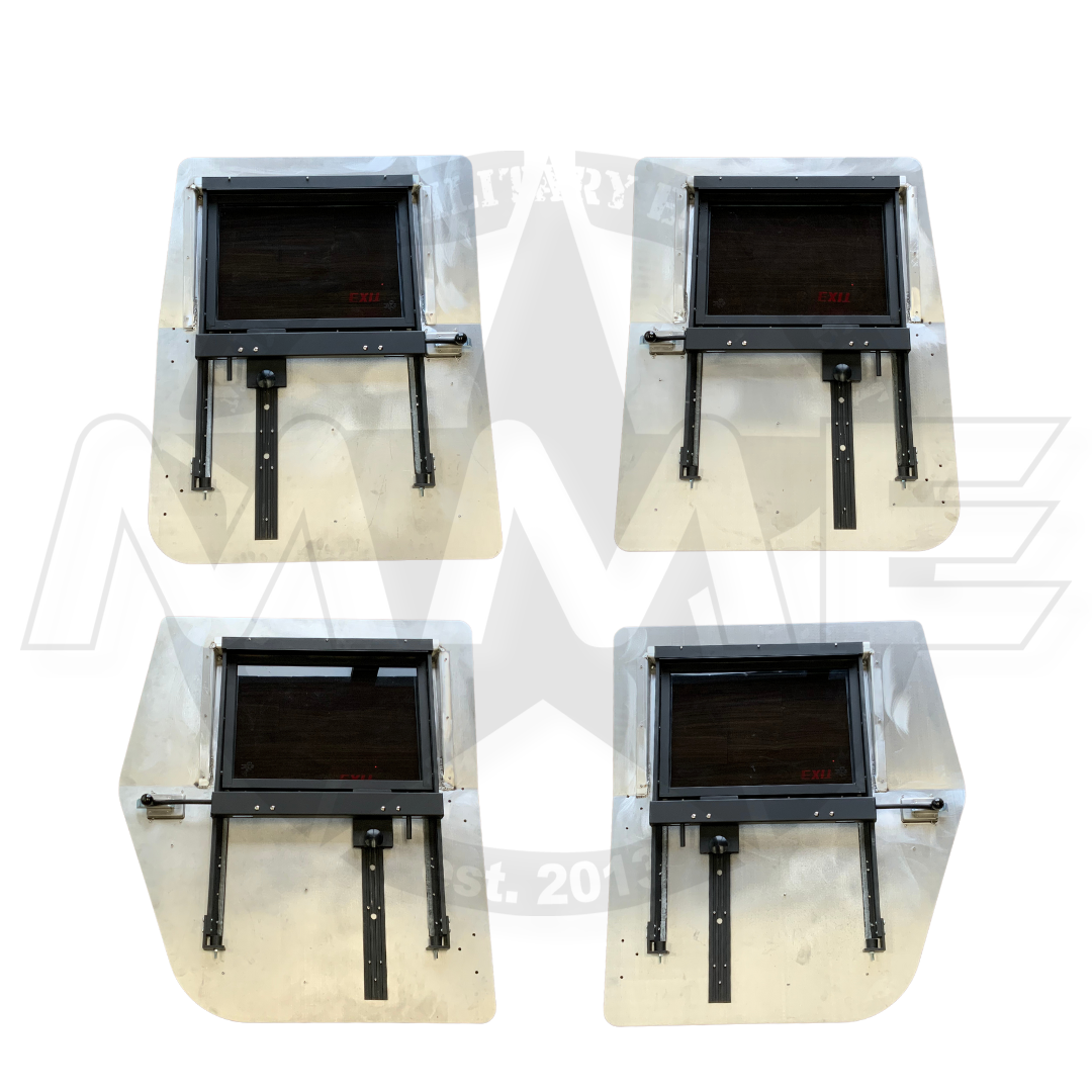 1/8" Aluminum Hard Top & 4 Door Kit With Manual Roll Down Windows for ...