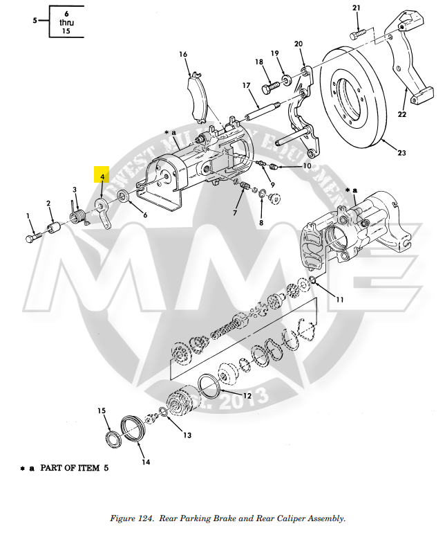 Left Rear Service/Parking Brake Lever Arm