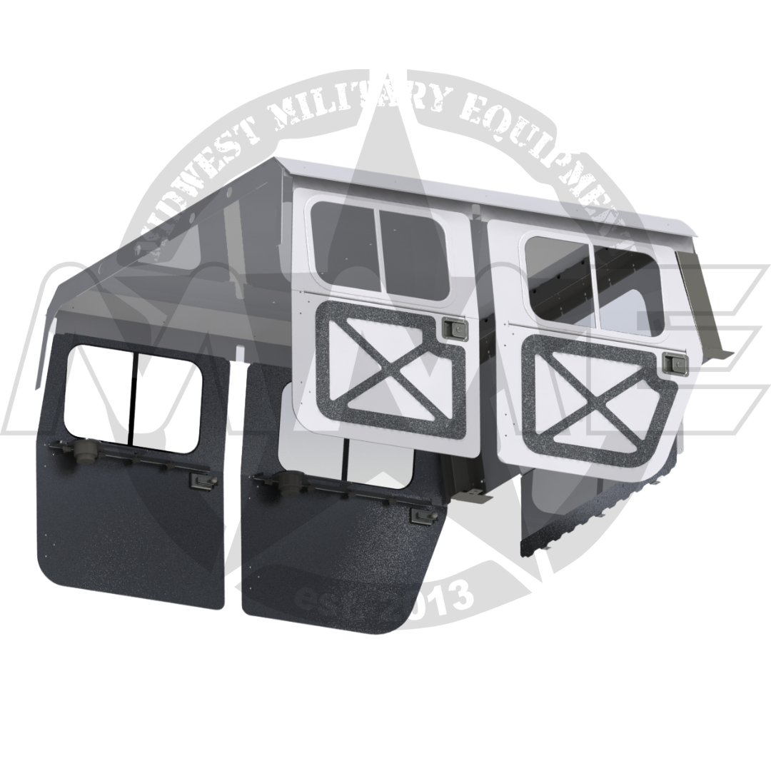 1/8" Aluminum Hard Top and 4 Door Kit With 2 Piece Aluminum Hard & Half ...
