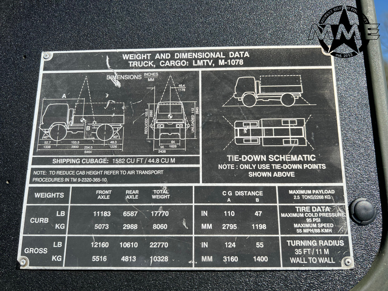 1998 Stewart & Stevenson M1078 4X4 2 1/2 Ton Cargo Truck With Winch