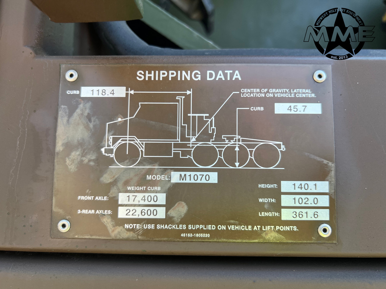 1993 Oshkosh M1070 8x8 HET Military Heavy Haul Truck Tractor Overhauled ...