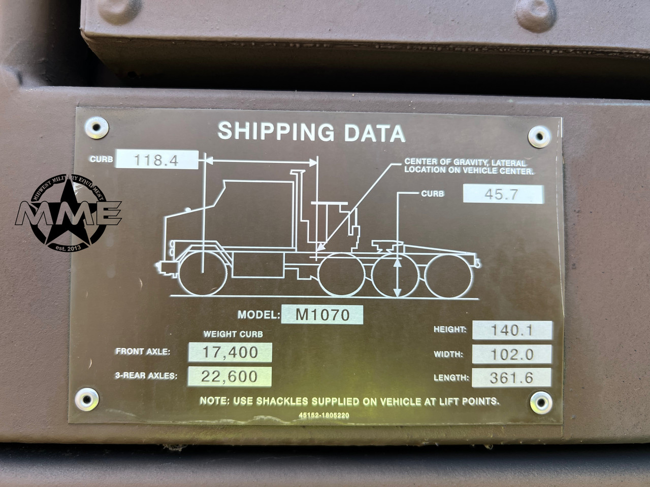 1994 Oshkosh M1070 8x8 HET Military Heavy Haul Truck Tractor Overhauled ...