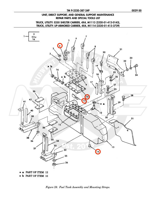 Fuel Tank Maintenance Kit humvee hmmwv