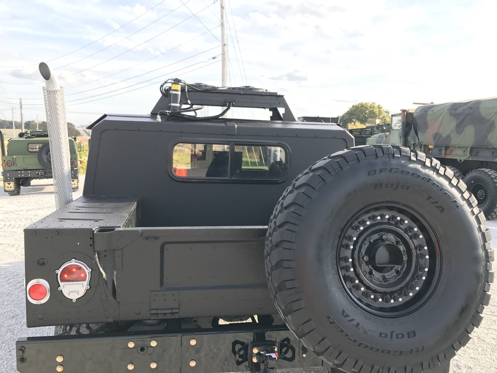 Black 4 Man HMMWV M1123 1/4" Aluminum Hard Top Humvee