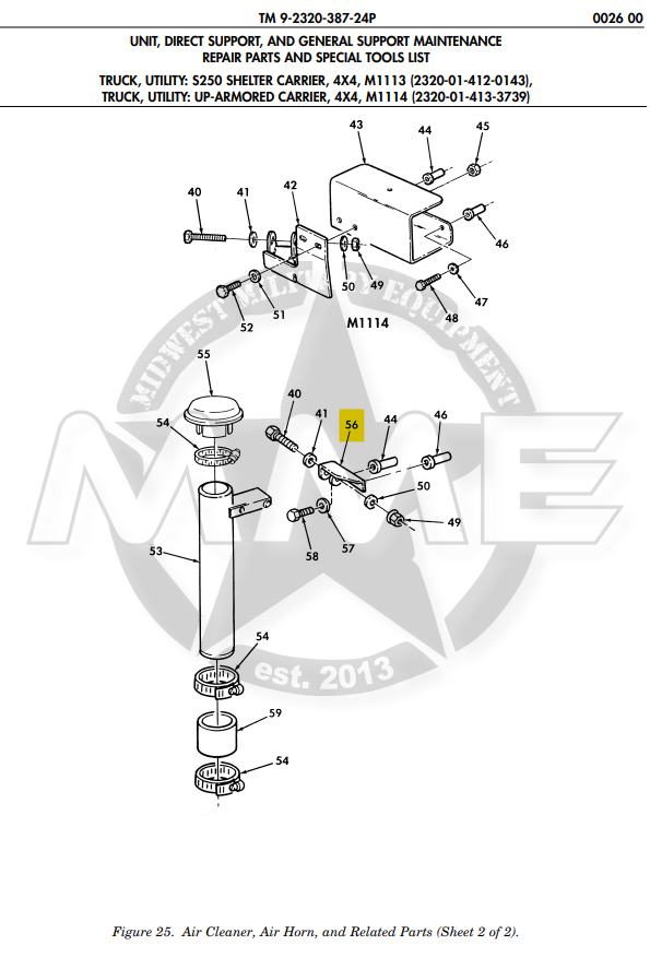 Air Intake Stack Support Bracket