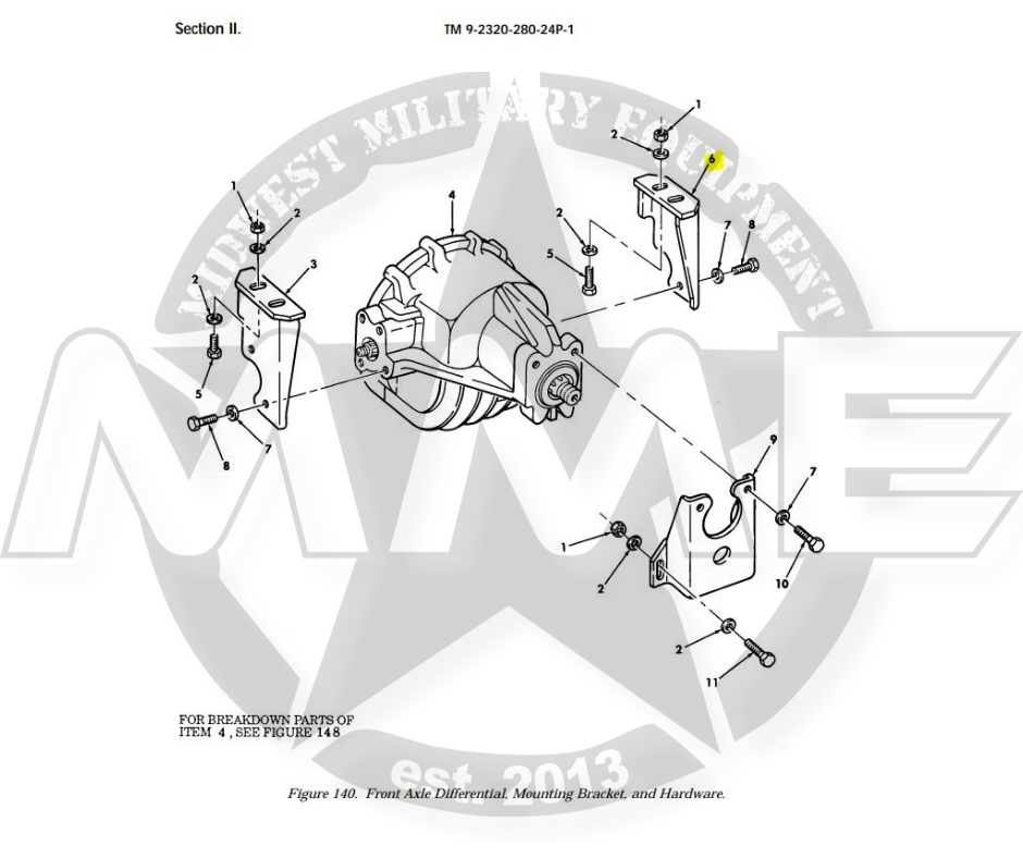 Front Right Axle Mounting Bracket (10.3 GVW)