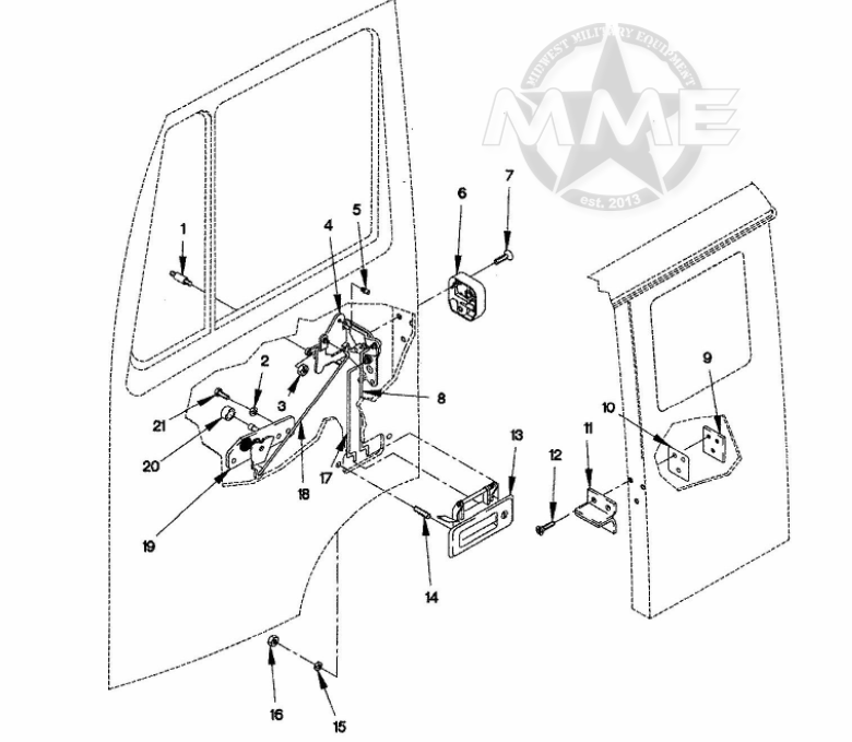 LMTV & MTV Locking Exterior Door Handles