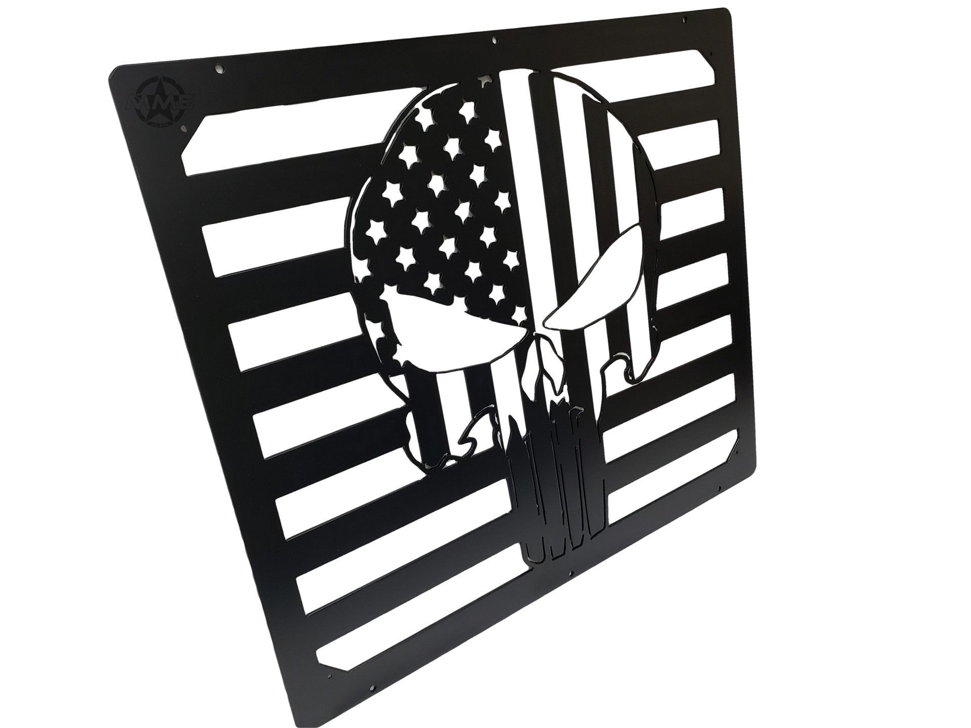 Custom American Flag Punisher Grille Insert For HMMWV / Humvee Hood