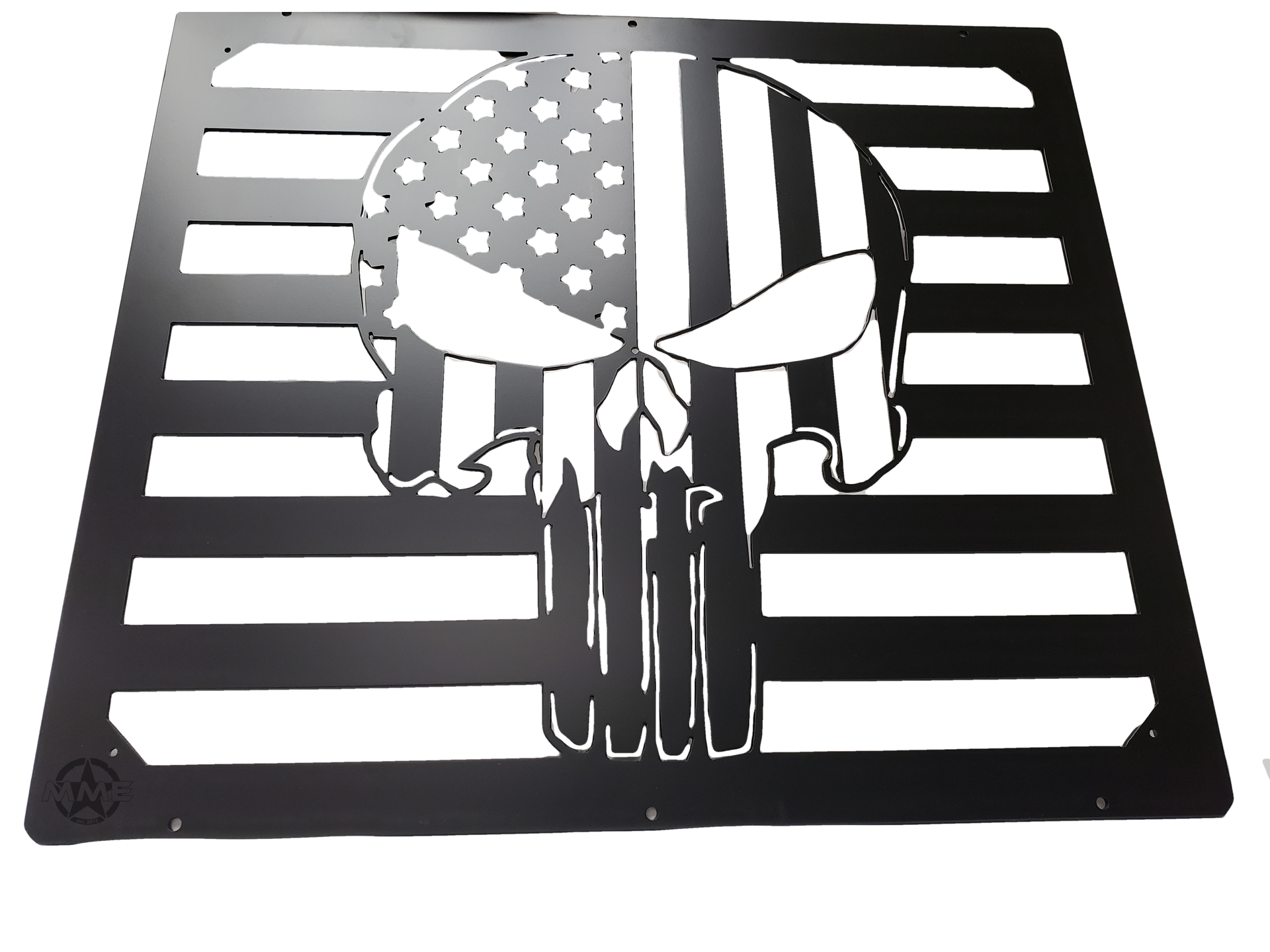 Custom American Flag Punisher Grille Insert For HMMWV / Humvee Hood