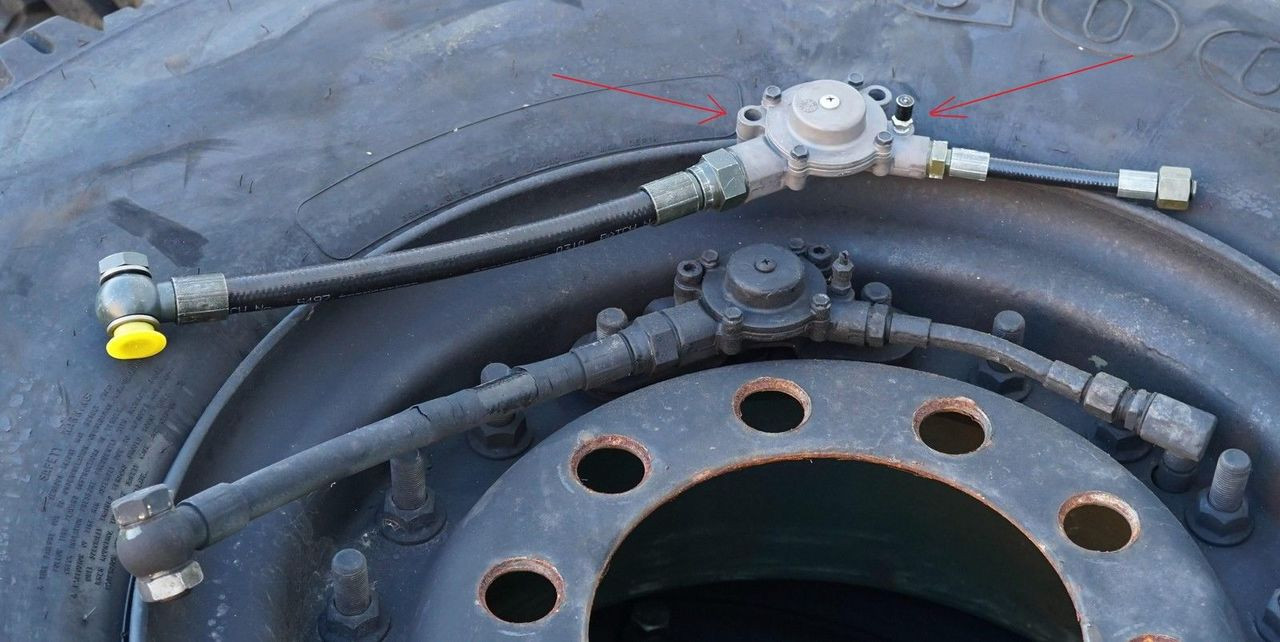 MILITARY LMTV FMTV TRUCK CTIS WHEEL RIM VALVE & AIR HOSE M1078 M1083 ...