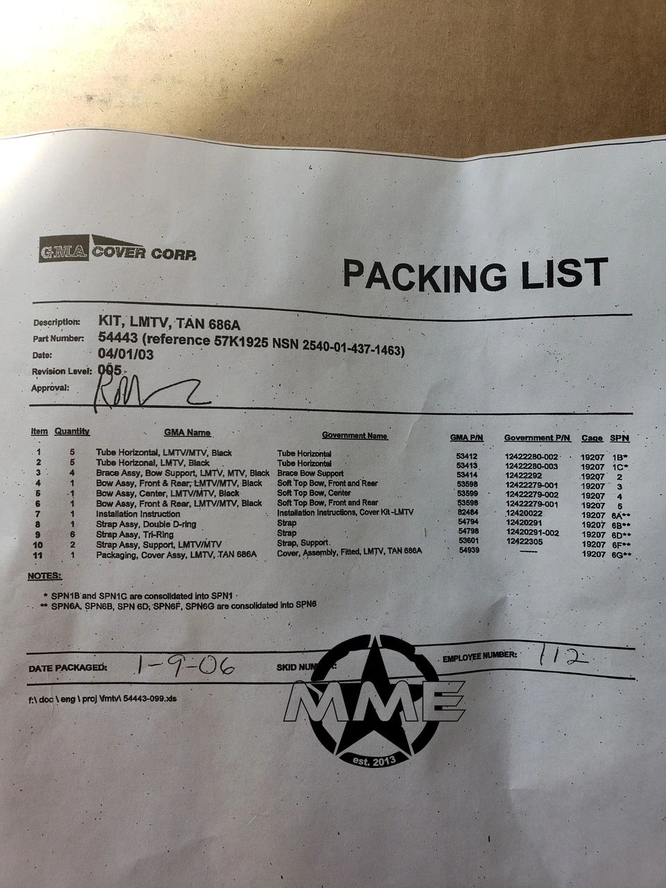 LMTV Complete Cargo Cover Kit New Tan
