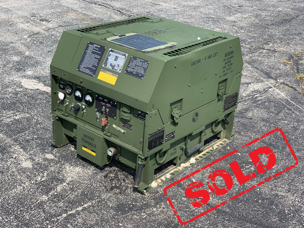 15 KW MEP-804A DIESEL MILITARY TACTICAL QUIET GENERATOR ( 110 Hours)