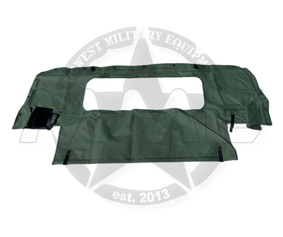 Replacement 4 Man Green Soft Top Kit & Rear Curtain For HMMWV /Humvee