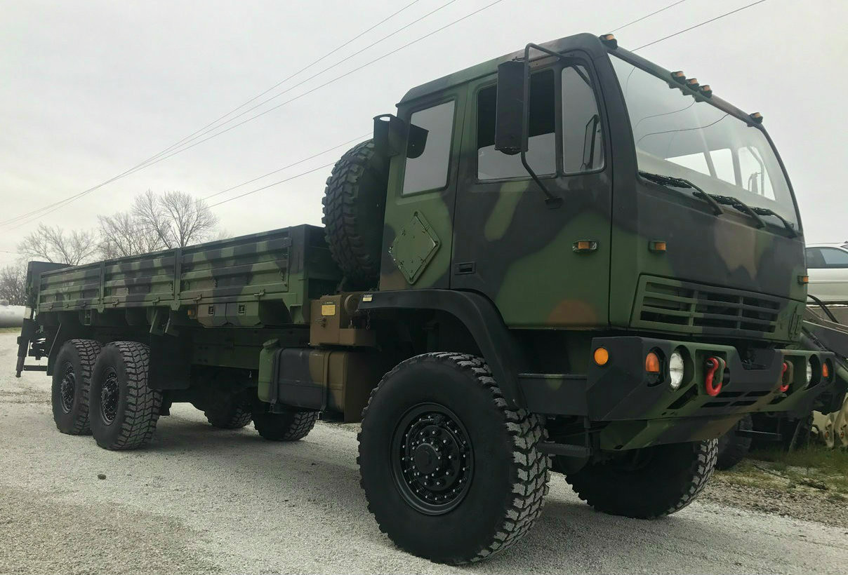 Stewart & Stevenson M1086 6x6 5 Ton Cargo Truck With Material Handling ...