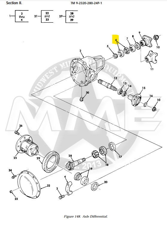 Humvee / HMMWV / H1 Parts - Chassis - Axle & Driveline - 10K (A0-A1 ...