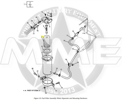 Replacement Fuel Filter For HMMWV/HUMVEE - Midwest Military Equipment