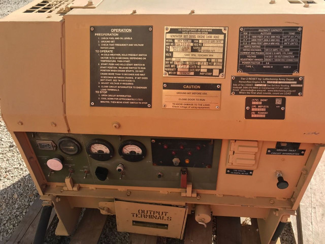 2009 MEP-805B 30KW 60Hz Military Diesel Generator & Trailer