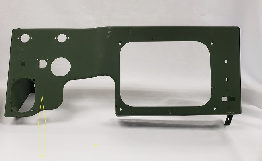 HMMWV Instrument / Gauge Dash Panel Back