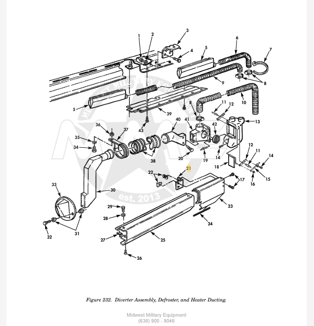 Humvee/HMMWV/H1 Parts - Cab & Body - Cab Interior - HVAC Components ...
