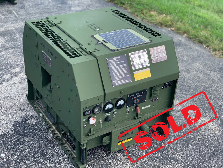 2009 MEP-805B 30KW 60Hz Military Diesel Generator & Trailer