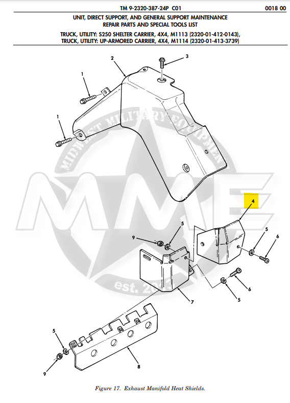 Humvee / HMMWV / H1 Parts - Engine - Exhaust - Page 1 - Midwest ...