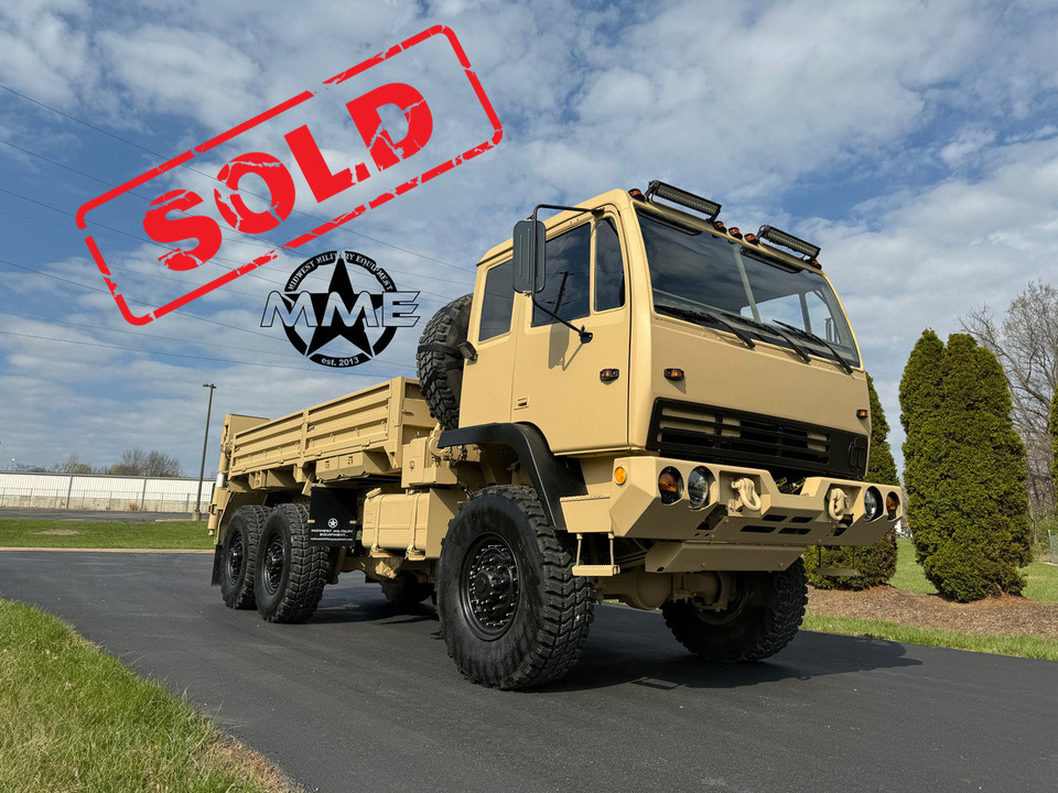 STEWART & STEVENSON M1084 6X6 5 TON CARGO TRUCK WITH REAR MATERIAL ...